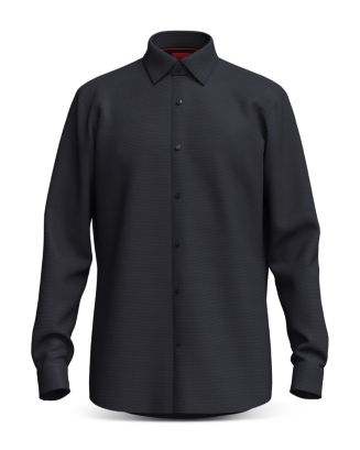 HUGO Valerio Cotton Herringbone Regular Fit Dress Shirt | Bloomingdale's
