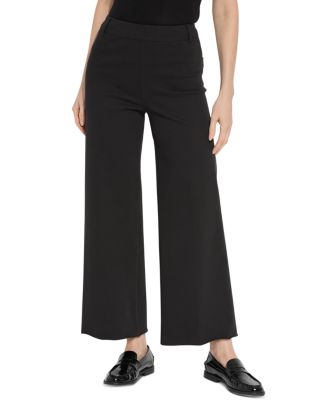 Lyssé Plus Erin High Rise Ankle Wide Leg Jeans in Black | Bloomingdale's