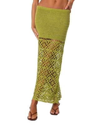 Click here for Edikted Ida Back Slit Crochet Maxi Skirt prices