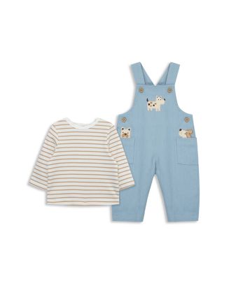 Little Me Boys' Puppies Overall & Striped Top Set - Baby | Bloomingdale's