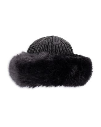 Surell Faux Fur Cuffed Knit Hat | Bloomingdale's
