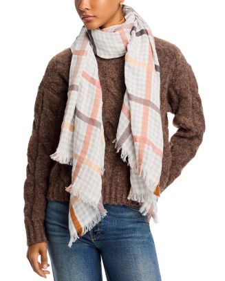 V Fraas Fraas Windowpane Scarf | Bloomingdale's