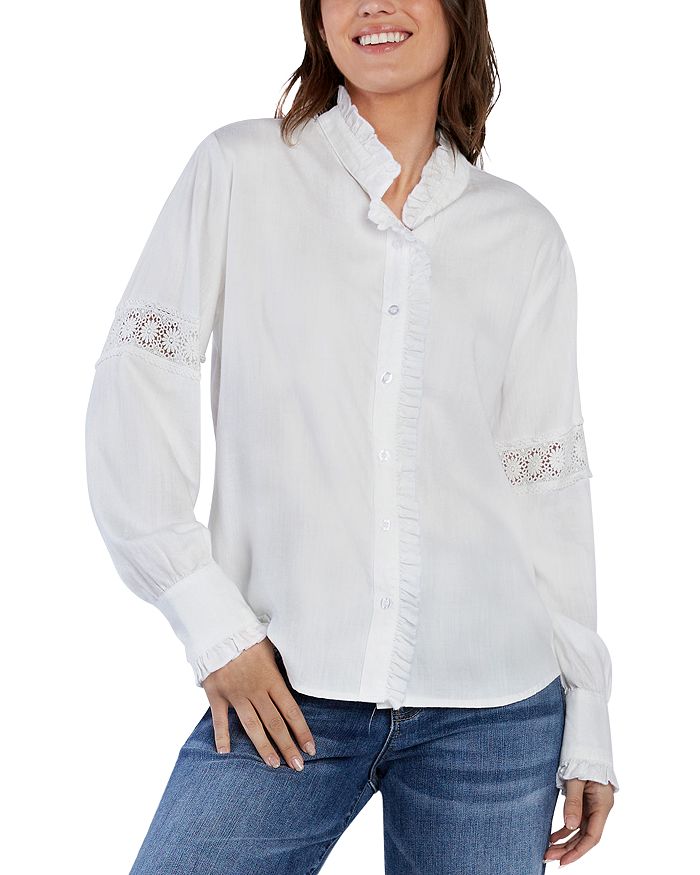 Billy T Melody Lace Ruffle Shirt | Bloomingdale's