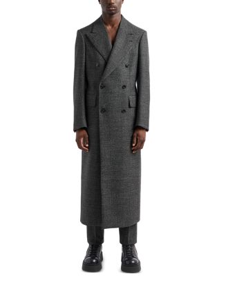 Emporio Armani Double Breasted Wool Overcoat | Bloomingdale's
