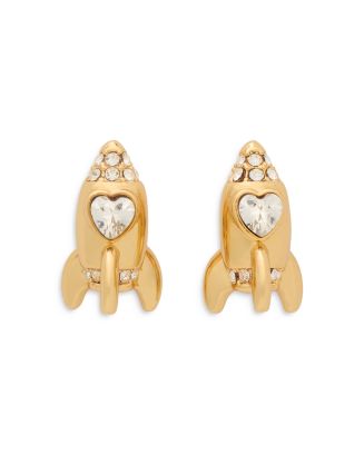 kate spade new york Cubic Zirconia Rocket Stud Earrings in Gold Tone ...