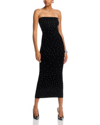 AQUA Rhinestone Tube Dress - Exclusive | Bloomingdale's