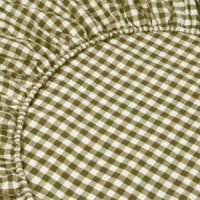 Click here for Piglet in Bed Gingham Linen Fitted Sheet  Twin prices