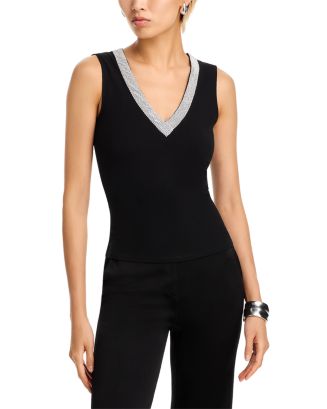 Generation Love Reida Crystal Trim Tank Top | Bloomingdale's