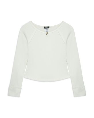 Truce Girls' Keyhole Knit Top - Big Kid | Bloomingdale's