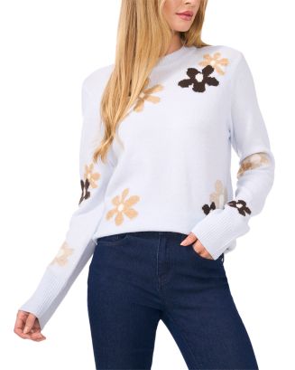 CeCe Groovy Flower Sweater | Bloomingdale's