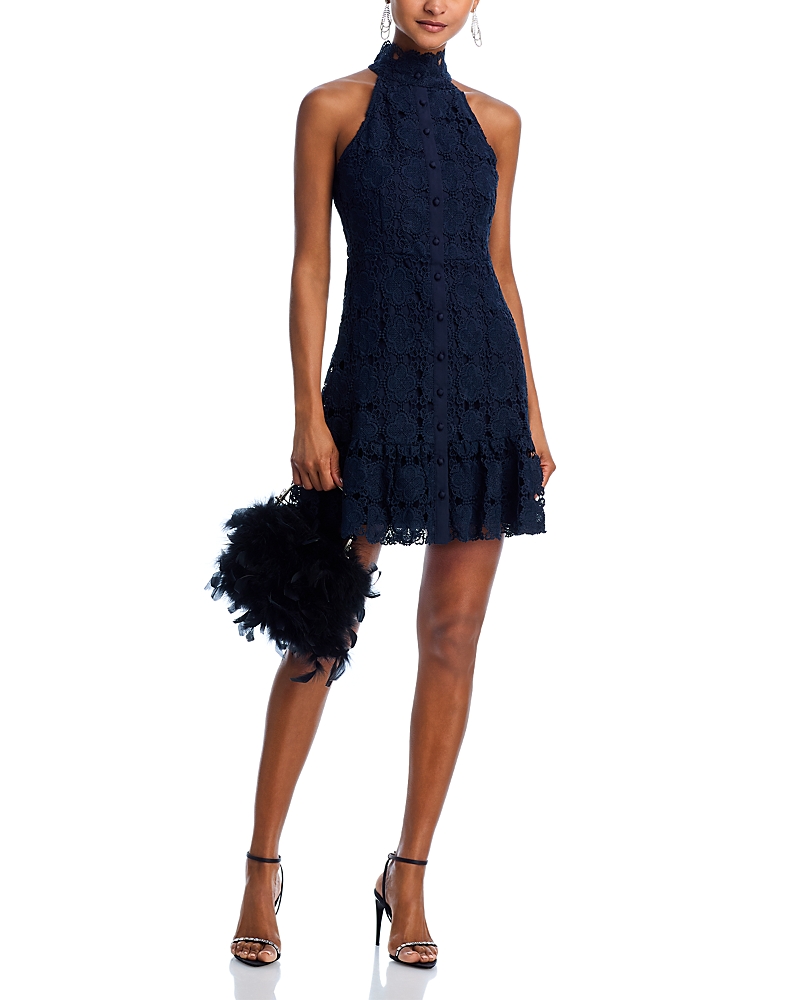 Click here for Aqua Lace Mini Shirt Dress - Exclusive prices