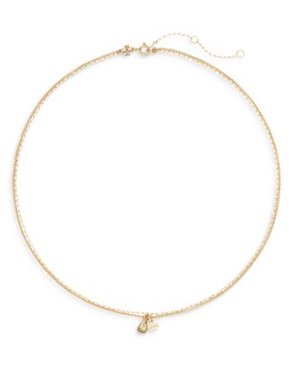 Tory Burch 18K Gold Plated Good Luck Chain Layered Necklace, 16 ...