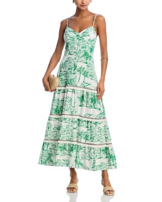 Click here for Aqua City Palm Scenic Print Dress - Exclusive prices