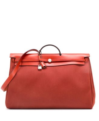 Pre-Owned HERMÈS 50 Herbag Zip Leather and Toile | Bloomingdale's