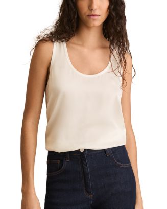 REISS Ruby Mixed Media Tank Top | Bloomingdale's