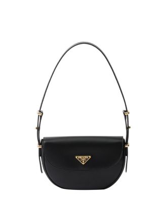 Click here for Prada Arque Leather Shoulder Bag with Flap prices