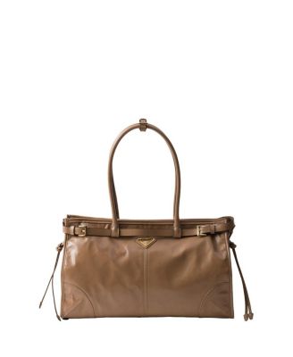 Click here for Prada Bonnie Large Convertible Leather Shoulder Ha... prices