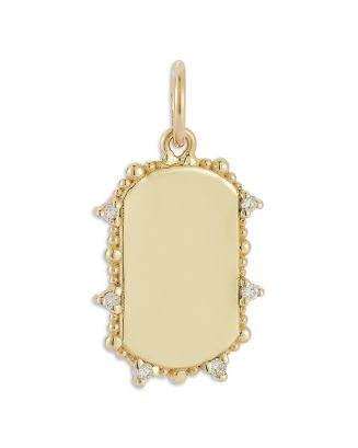 Bloomingdale's Fine Collection 14K Yellow Gold Tag Charm Pendant with ...