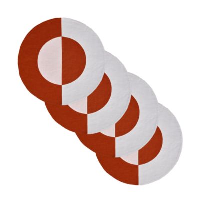 Click here for Misette Bauhaus Embroidered Linen Round Placemats... prices