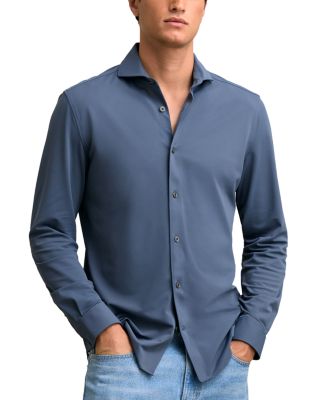 Reiss Charge Regular Fit Jersey Button Front Shirt