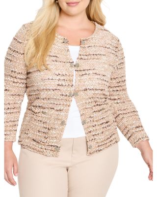 Click here for Nic+Zoe Plus Tonal Mix Knit Jacket prices