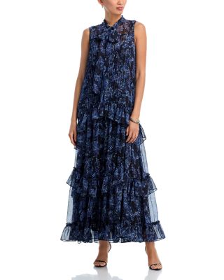 Click here for Aqua Metallic Paisley Maxi Boho Dress - Exclusive prices