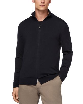 Boggi Milano Merino Wool Zip Front Sweatshirt | Bloomingdale's Men