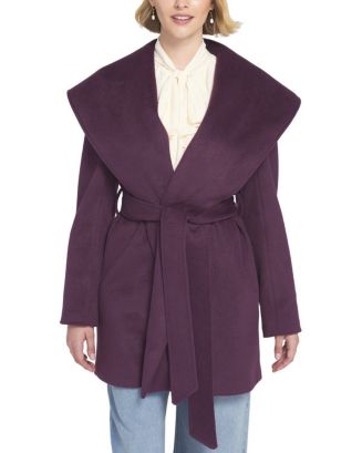 ELLE Collection Melton Wrap Coat | Bloomingdale's Women