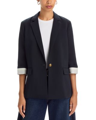 Click here for rag & bone Jennie 3/4 Sleeve Crepe Blazer prices