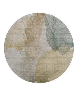 Dalyn Ravenna Washable RN12 8x8 Round Area Rug - Wheat