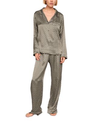 Click here for Eberjey Inez Printed Washable Silk Long Pajama Set prices