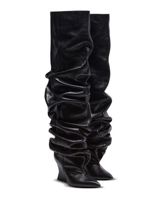 Click here for Balmain Womens Wedge Thigh-High Boots prices