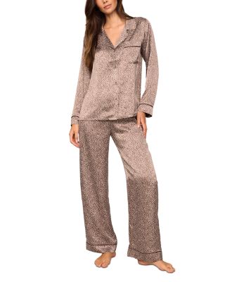 Click here for Eberjey Inez Printed Washable Silk Long Pajama Set prices