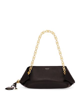 Click here for Ferragamo Leather Scarf Shoulder Bag prices