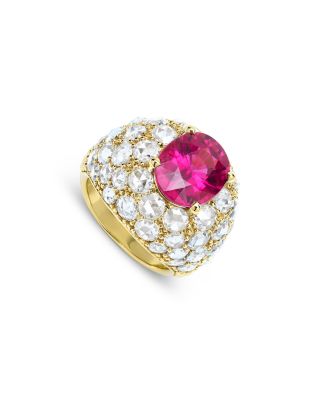 Click here for Lagos Rubellite & Diamond Cocktail Ring in 18K Yel... prices