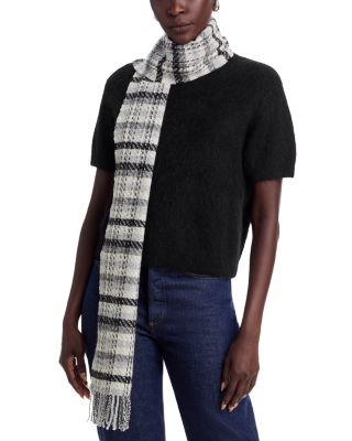 C by Bloomingdales Cashmere Tweed Plaid Scarf - Exclusive
