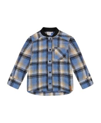 Click here for Deux par Deux Boys Long Sleeve Brushed Plaid Butto... prices