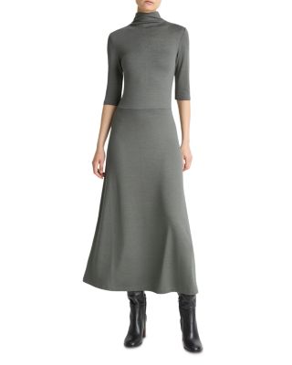 Click here for Vince Elbow Sleeve Turtleneck Dress prices