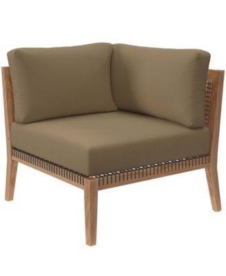 Modway Clearwater Outdoor Patio Teak Wood Corner Chair