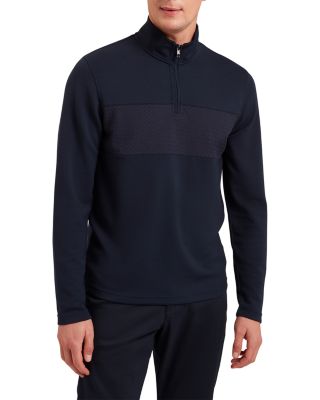 Click here for Ted Baker Simonea Textured Panel Half Zip Sweatshi... prices