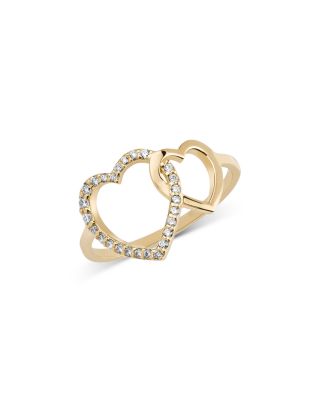 Click here for Lana Jewelry 14K Yellow Gold Diamond Double Heart... prices