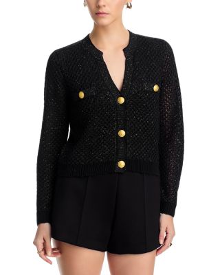 Click here for LAgence Blanca Sequinned Cropped Cardigan prices