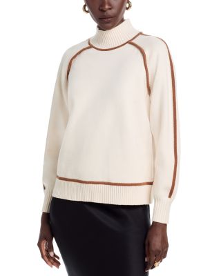 Click here for T Tahari Mock Contrast Piping Sweater prices