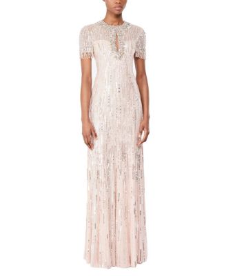 Click here for Jenny Packham Nova Sequin-Embellished Keyhole-Neck... prices