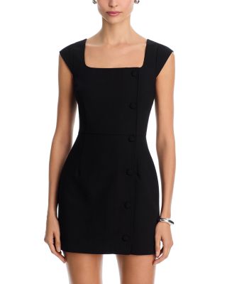 French Connection Womens Azra Square Neck Mini Dress - Black