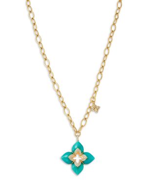 Click here for Roberto Coin 18K Yellow Gold Amazonite & Diamond F... prices