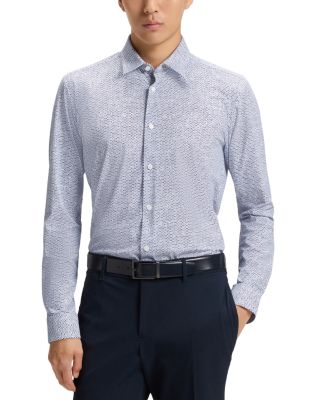 Click here for Boss Roan Slim Fit Button-Front Shirt prices