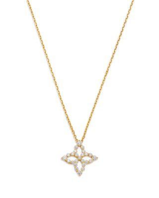 Click here for Roberto Coin 18K Yellow Gold Diamond Flower Outlin... prices