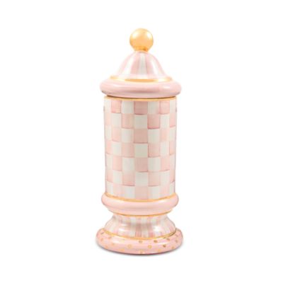 Click here for MacKenzie-Childs Rosy Check Ceramic Column Caniste... prices