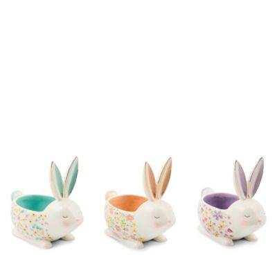 Click here for MacKenzie-Childs Posie Patch Ceramic Rabbit Candy... prices